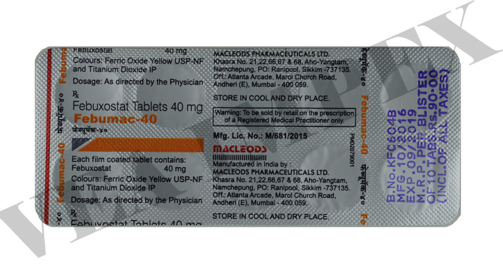 FEBUMAC 40 MG (Febuxostat) - VEA Impex